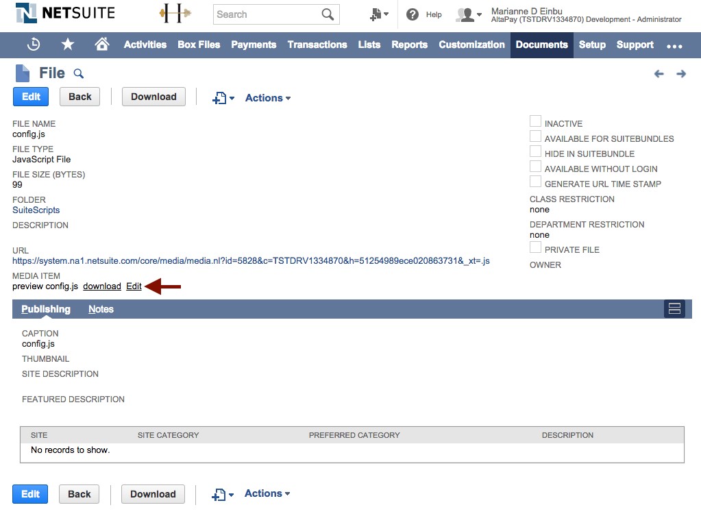 Configuring the NetSuite Plugin